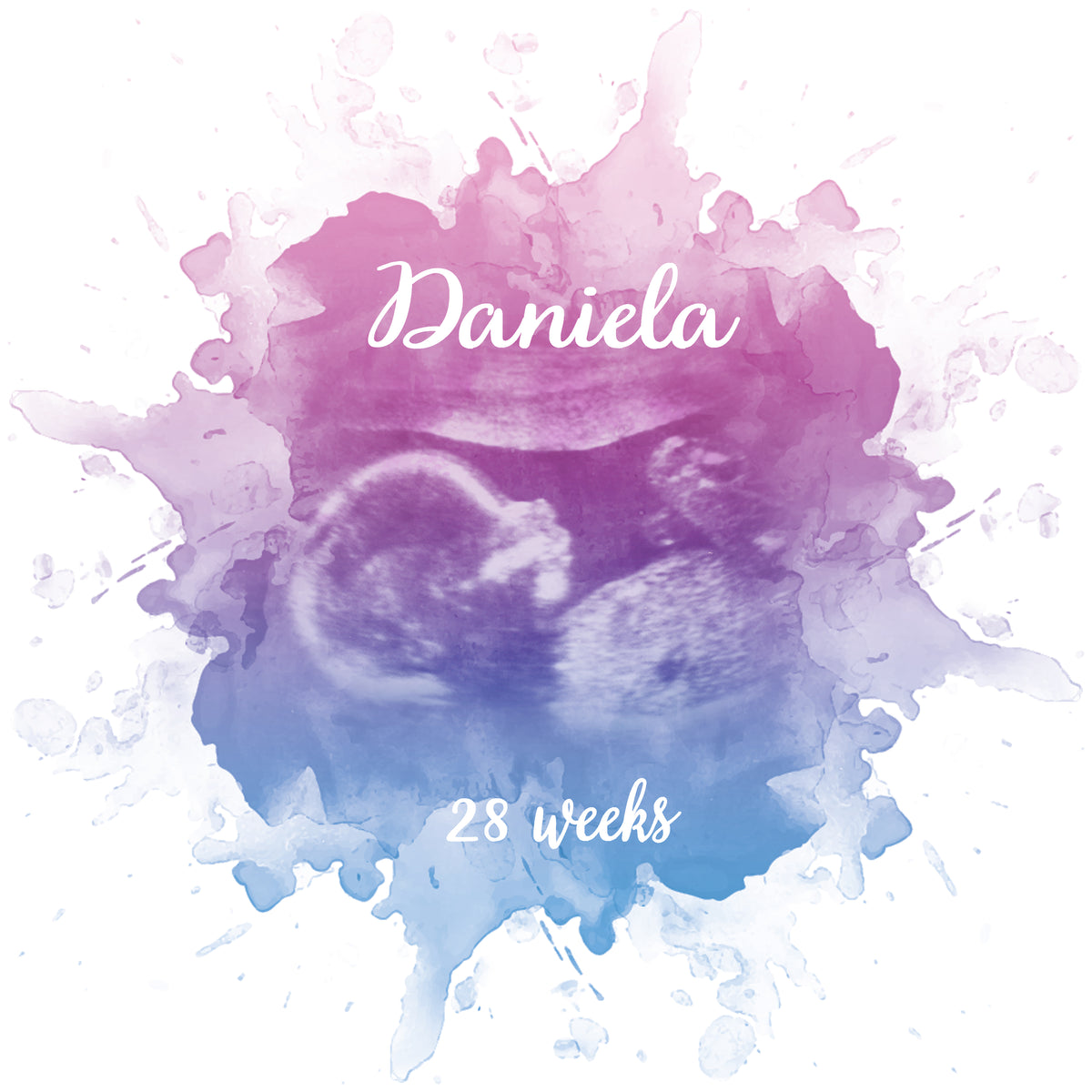 Personalized Baby Scan Baby Shower New Mom To Be Ultrasound Watercolor ...