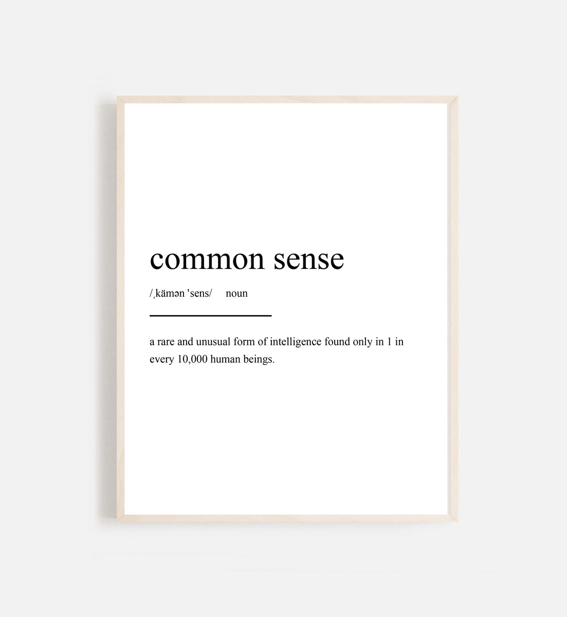 Common Sense Poster