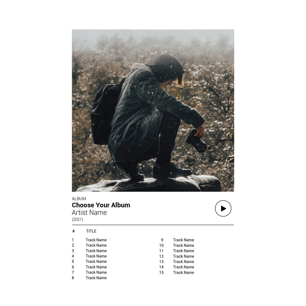 Personalized Album Song List Cover Music Player Print Wall Art – SF ...