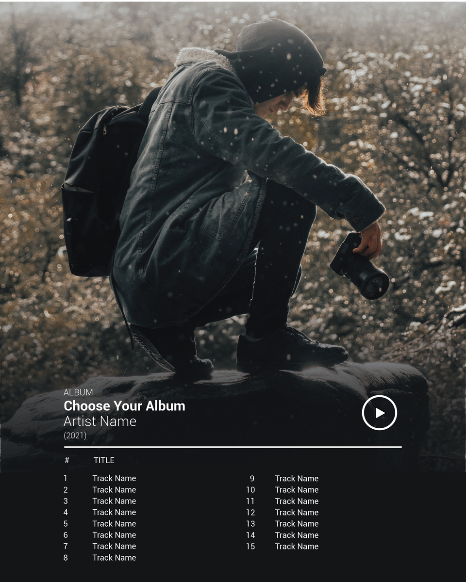 Custom Request Your Own Album Song List Cover Music Player Print Wall ...