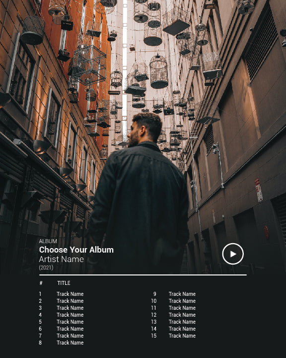 Personalized Album Track List Request Your Own Music Player Print Wall ...