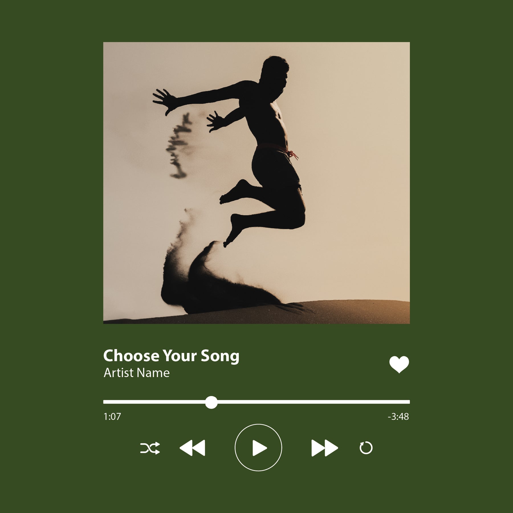 Personalized Picture Solid Background With Timer Album Cover Music Pla ...