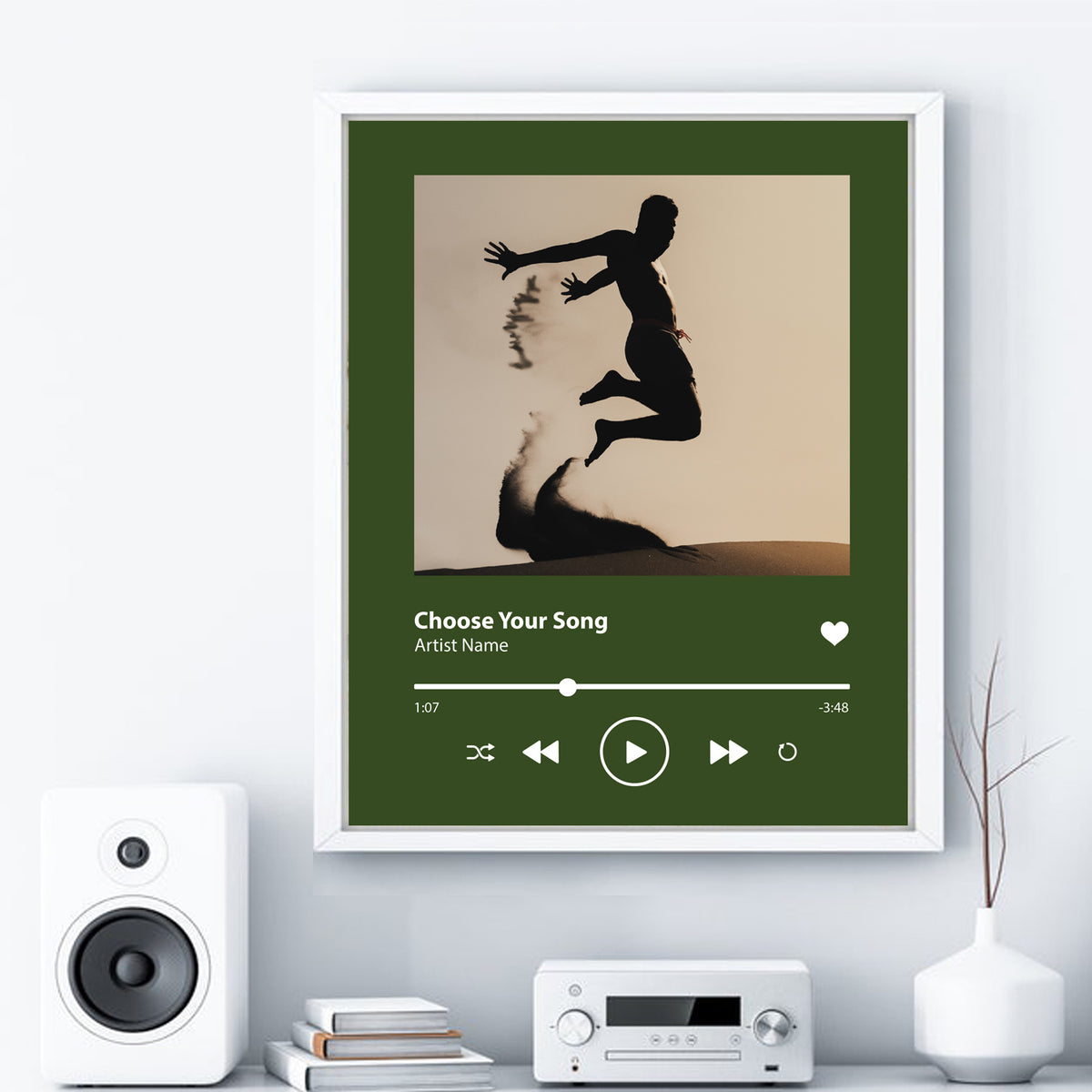 Personalized Picture Solid Background With Timer Album Cover Music Pla ...